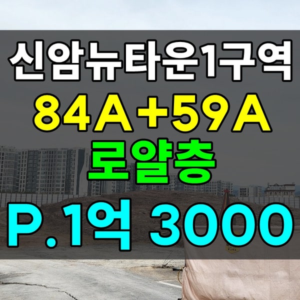신암뉴타운 1구역 1+1 (84A+59A) 조합원 매물 (대구 동구 재개발) : 네이버 블로그