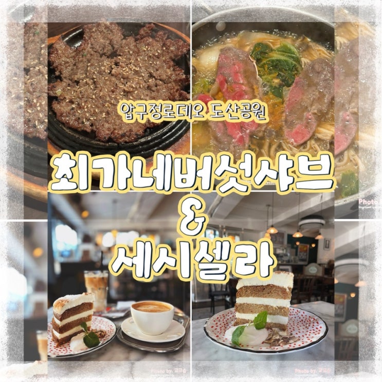 압구정 로데오 도산공원맛집 최가네버섯샤브 And 도산공원카페 세시셀라 당근케이크 네이버 블로그