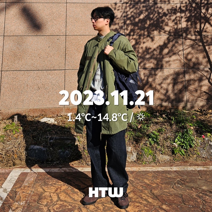 남자 아메카지 코디 L 채드프롬 스웻셔츠 맨투맨본로우 피쉬테일파카디그레 데님팬츠아디다스 캠퍼스빔즈 그레고리 데이팩