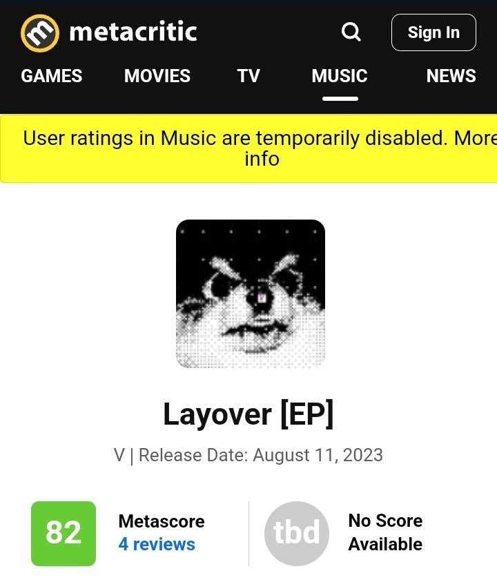 BTS V’s “Layover” debuts on Metacritic with a decent score of 82 방탄소년단 ...