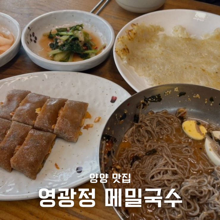 양양 맛집 메밀국수 먹으러 갔다가 감자전에 반하고 온 영광정 메밀국수 네이버 블로그