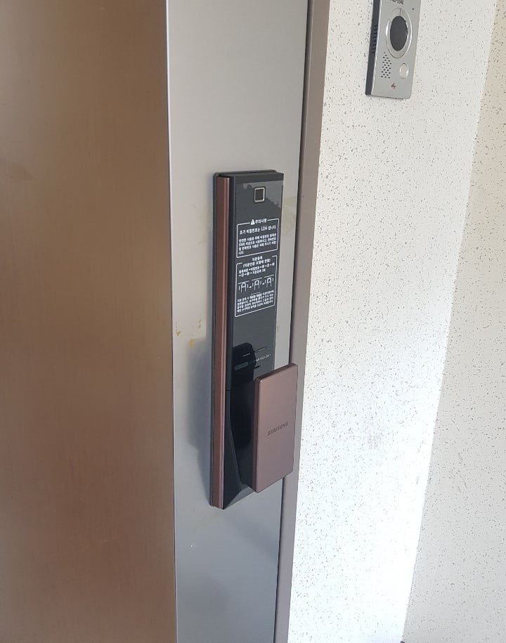 (김포 오스타파라곤) 삼성직방 지문 푸시풀도어락 SHP-DP951 설치 후기 : 네이버 블로그
