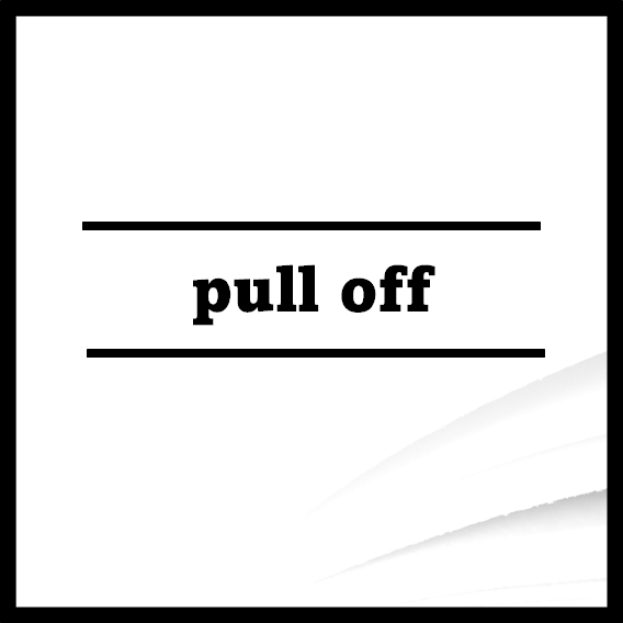 'pull off' 표현 : 네이버 블로그