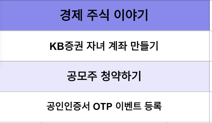 KB증권 자녀(아이) 미성년자 비대면 계좌개설 OTP 공인인증서 등록 이벤트 신청 : 네이버 블로그