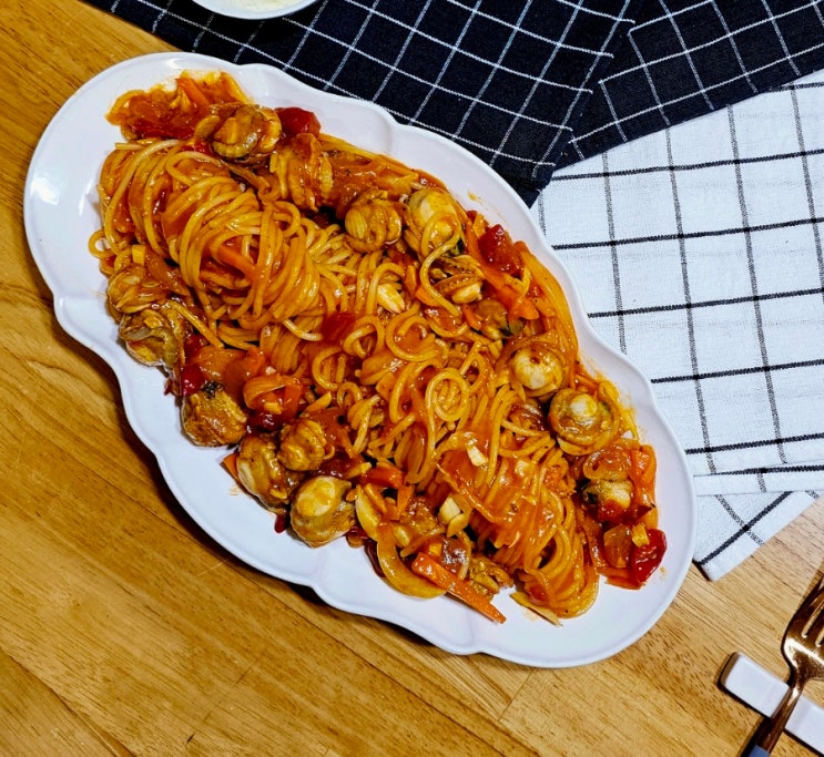 가리비 토마토파스타 만들기 가리비제철 홍가리비요리 가리비 스파게티 만드는법 네이버 블로그