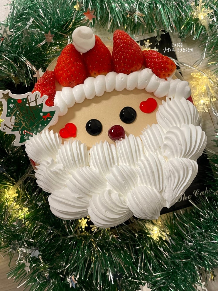 순천 크리스마스 케이크 더케이크연향점 예쁜 수제케이크 당일구매가능 귀여운 산타케이크! : 네이버 블로그