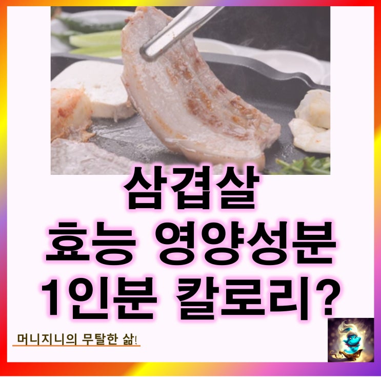 삼겹살 효능 1인분 칼로리 구운 것 영양성분 네이버 블로그