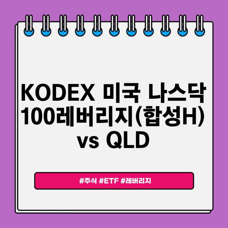 KODEX 미국 나스닥 100 레버리지 (합성H) ETF 분석 (feat. QLD) : 네이버 블로그