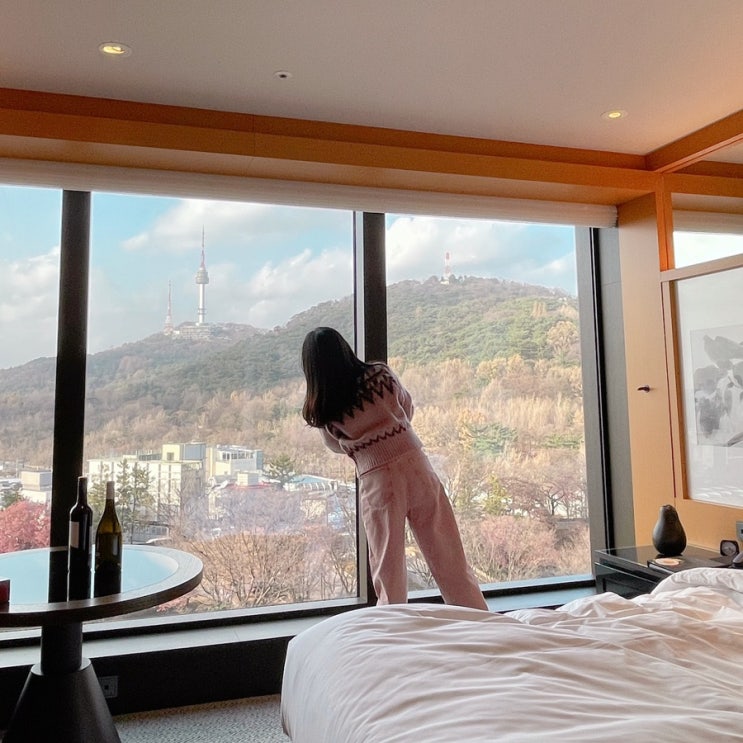 연말 호캉스 그랜드 하얏트 서울 윈터 온 아이스 패키지 후기 크리스마스 트리 네이버 블로그