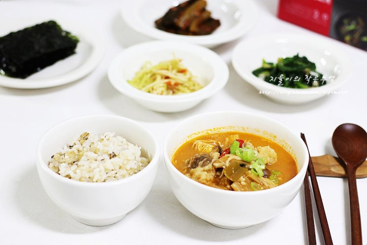 차돌된장찌개 건더기 푸짐해서 집밥느낌 제대로 더미식 국물요리 네이버 블로그