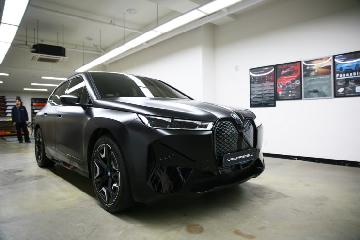 Bmw Ix 50 전체랩핑 랩핑 사틴블랙 포스가 엄청나네요 네이버 블로그