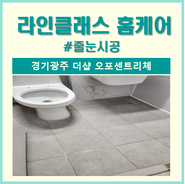 경기 광주 더샵 오포센트리체 줄눈시공 후기 추천 비용 네이버 블로그