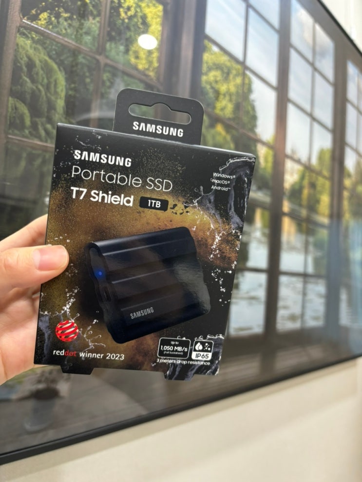 삼성 포터블 외장하드 SSD T7 쉴드1TB 후기 feat.아이폰15연결 : 네이버 블로그