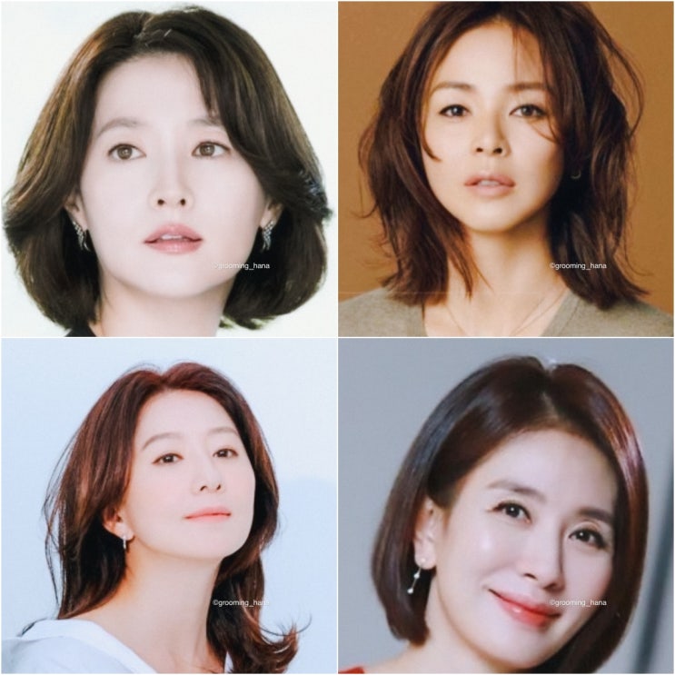 젊어 보이는 헤어스타일 50대 중년 여성을 위한 단발 중단발 긴머리 네이버 블로그