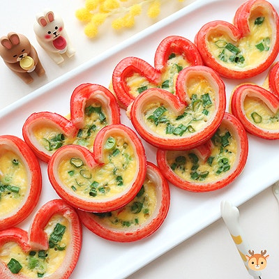 예쁘게 하트맛살전 만들기 맛살요리 피크닉도시락메뉴 맛살하트전 : 네이버 블로그