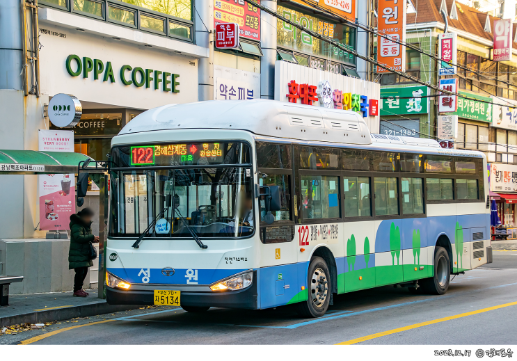 [부산] 성원여객 122번 - NEW BS110 초저상버스 NGV : 네이버 블로그