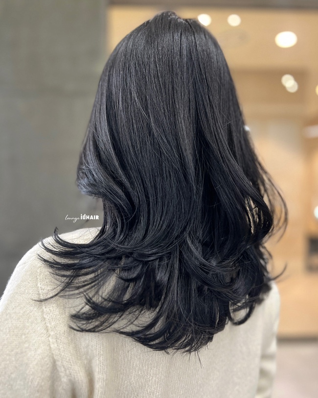 중단발 레이어드 컷 다크 애쉬브라운 동탄염색 동탄 라운지 아이디헤어 네이버 블로그