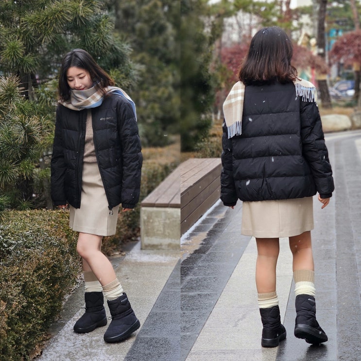 디스커버리 패딩부츠 방한화 패딩신발 캠핑패션 따뜻해 네이버 블로그