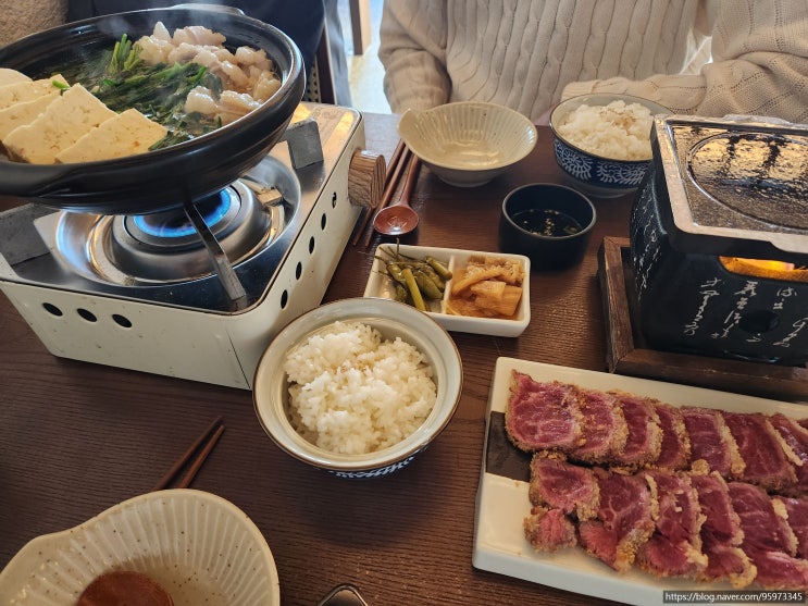 홍대입구 맛집 쿠히치 연남동 데이트 장소로 좋은 분위기 좋은 식당 규카츠 모츠나베 내돈내산 후기 네이버 블로그