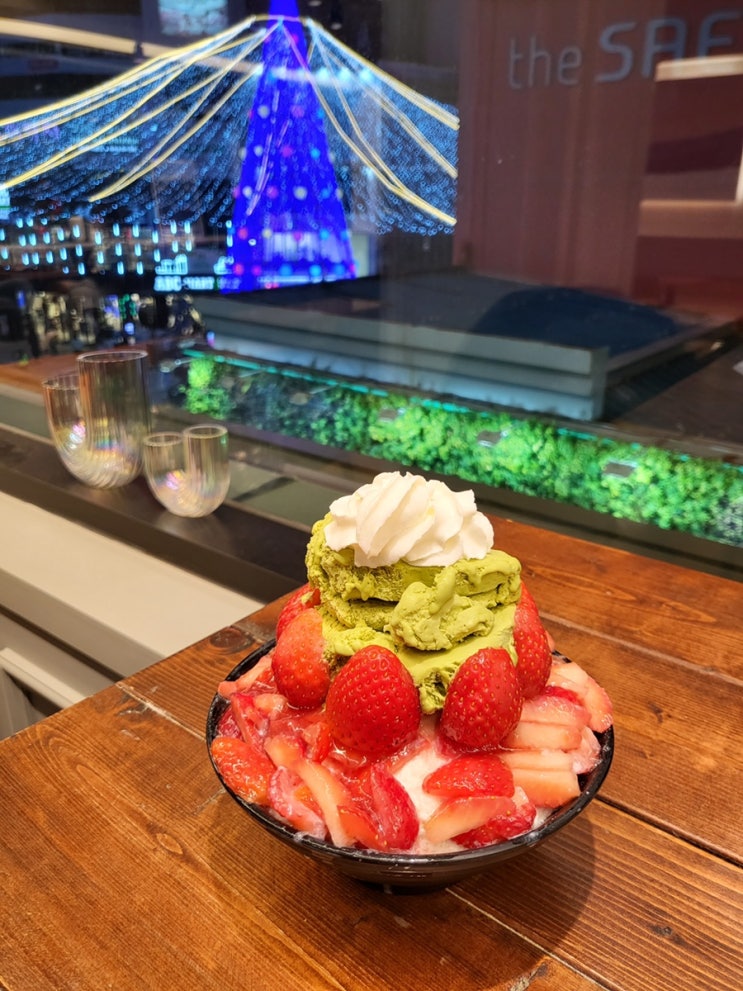 딸기빙수 남포 설빙 겨울의 특별미 생딸기트리설빙 먹은 후기 네이버 블로그