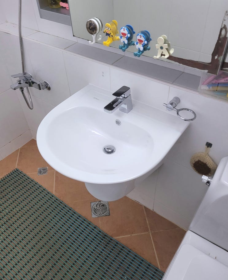 동작구 세면대교체 - 상도동 관악현대아파트 욕실 세면기교체비용 (대림 도비도스 DL311) : 네이버 블로그