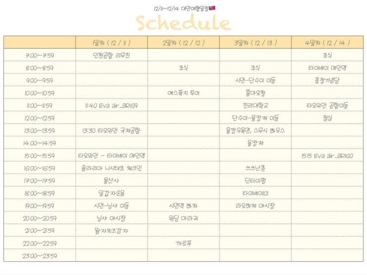 대만🇹🇼 타이베이 3박 4일 일정공유 : 네이버 블로그