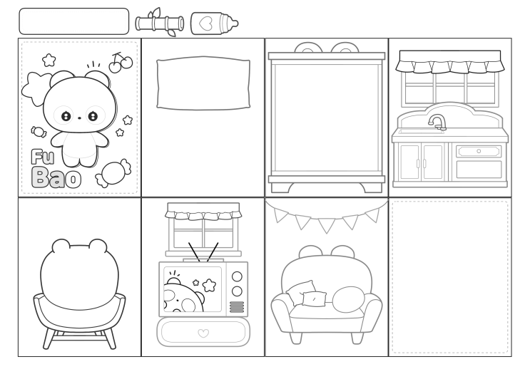 Paper Diy🐼미니어쳐 아기 푸바오 키우기🐼무료도안무료배포 네이버 블로그