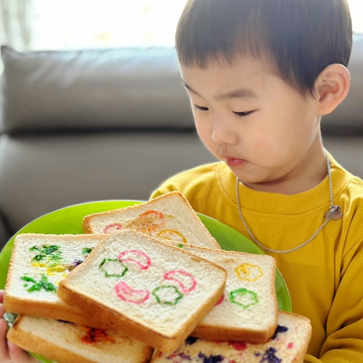 아이와 요리 미술 접목한 엄마표 집콕놀이 식용색소활용 네이버 블로그