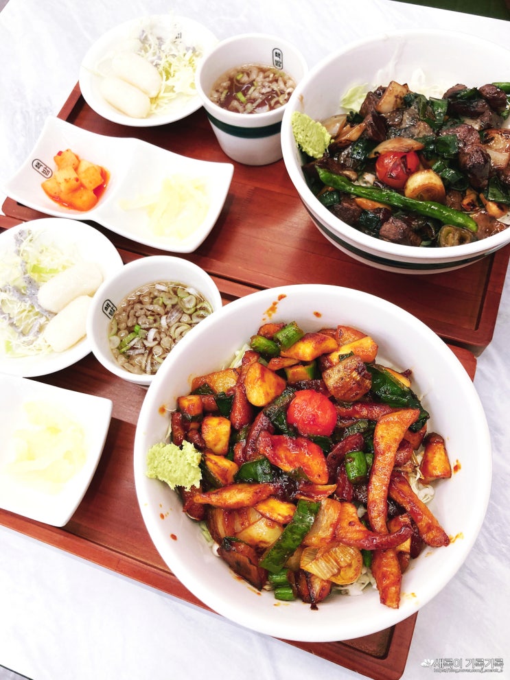 화명동 맛집 혼밥 가능한 덮밥집 핵밥 추천 메뉴 후기 항정살 큐브스테이크덮밥 네이버 블로그