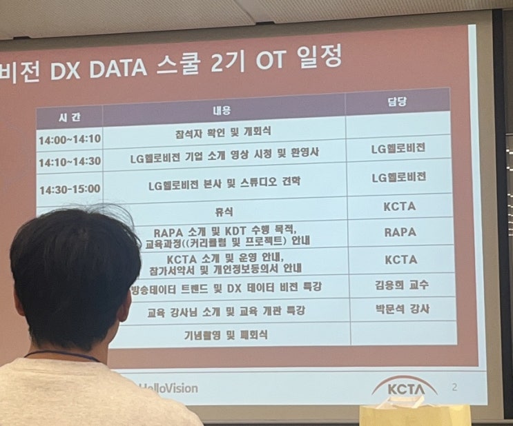 LG헬로비전 DX DATA SCHOOL 2기 / 면접후기 / OT : 네이버 블로그