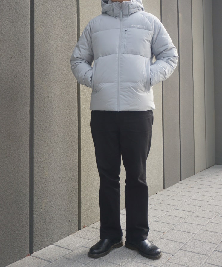 디스커버리 남자 숏패딩 겨울 코디로 완성한 남성 애슬레저룩 네이버 블로그