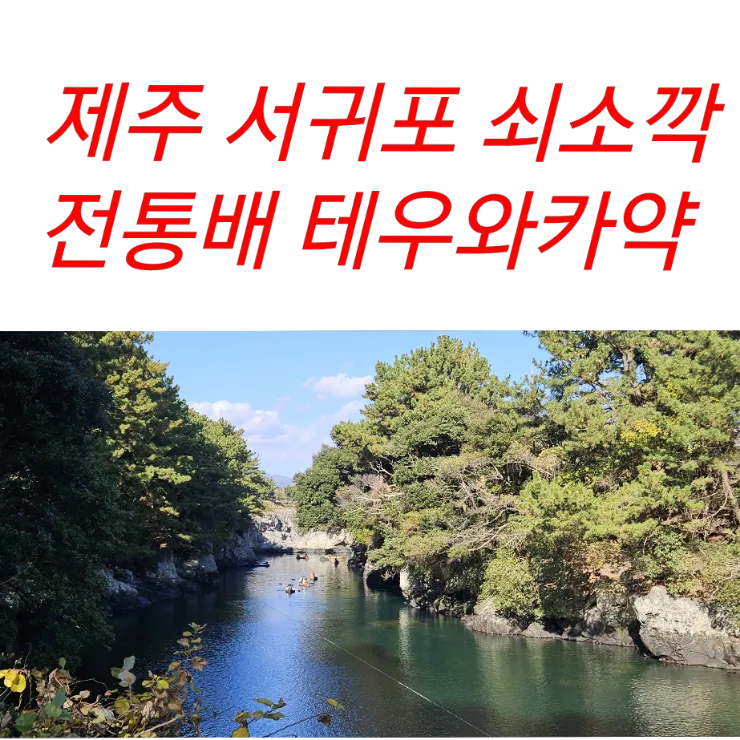 제주 서귀포 가볼만한곳 쇠소깍 검은모래해변 방문 후기로 주차와 테우 조각배 카약 요금 안내해 드려요 네이버 블로그