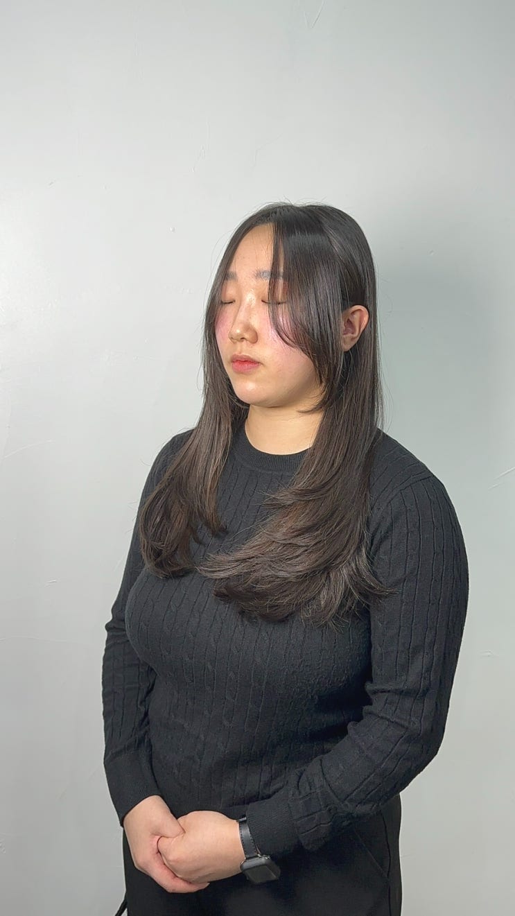 헤어살롱머뭄 부평역미용실 긴머리레이어드컷 레이어드c컬펌 스틱뱅 사이드뱅 겨울헤어스타일 데일리헤어 네이버 블로그