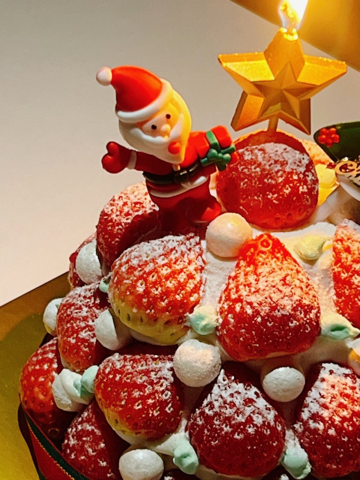 수원빵집 하얀풍차 딸기트리 크리스마스 기념일 케이크 추천 : 네이버 블로그