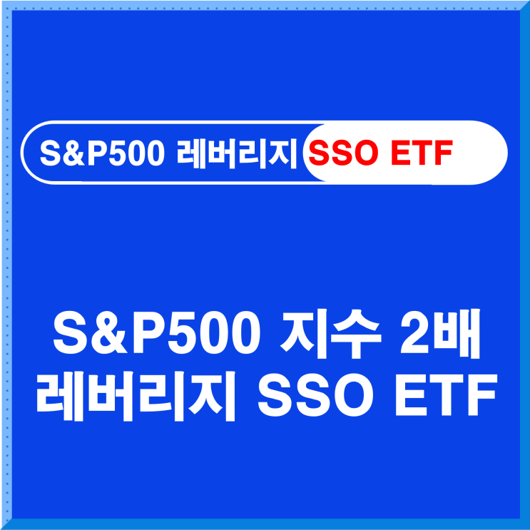 SSO ETF는 Ultra S&P500 2X, S&P500 2배 레버리지 SSO ETF : 네이버 블로그
