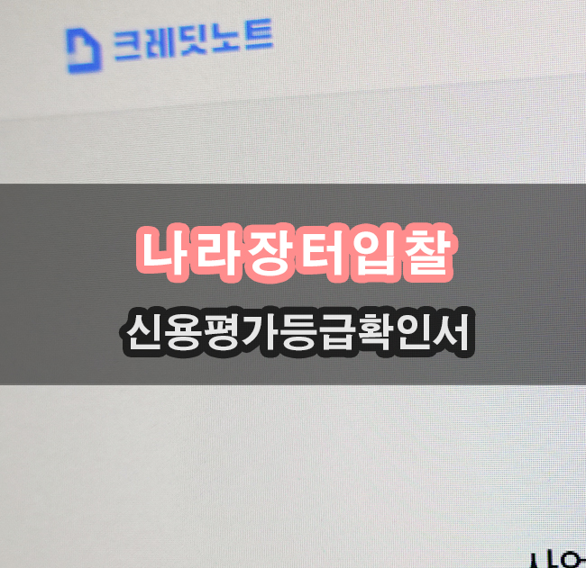 조달청나라장터 자격조건 확인 방법 신용평가등급확인서 발급으로 시작하자 네이버 블로그