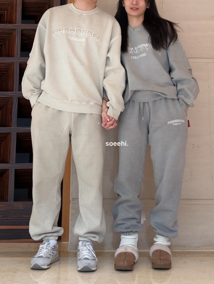 남자 여자 맨투맨 브랜드 Psshopper 오리지널 피그먼트 셋업 커플티 코디 네이버 블로그