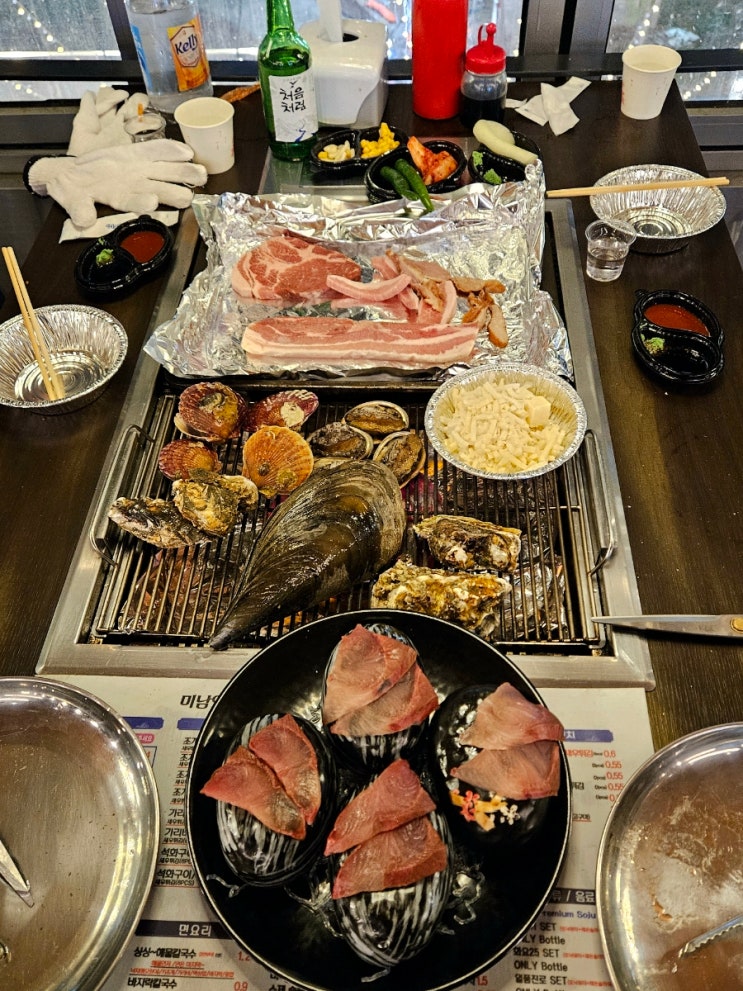 인천 소래포구 조개구이 맛집 미남조개바다 무한리필 조개and고기and치즈까지 무한리필 네이버 블로그