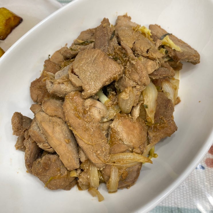 돼지갈비 양념으로 저렴하고 맛있는 고기반찬 만들기 사태 안심 돼지고기 요리 네이버 블로그
