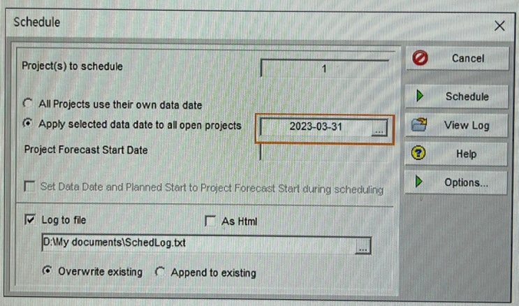 [Primavera P6] 공정표 업데이트 - Data Date : 네이버 블로그