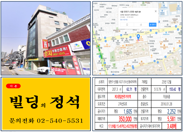 양천구 신정네거리역 30억 꼬마빌딩 실거래가 조회 신정동 1027 29 신정네거리역 35억 원 평당 5581만 원