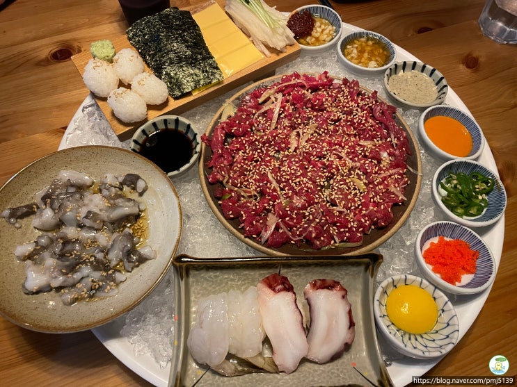 부산 장산 맛집 육회와 산낙지가 신선하고 맛있는 육회보스 방문 후기 네이버 블로그