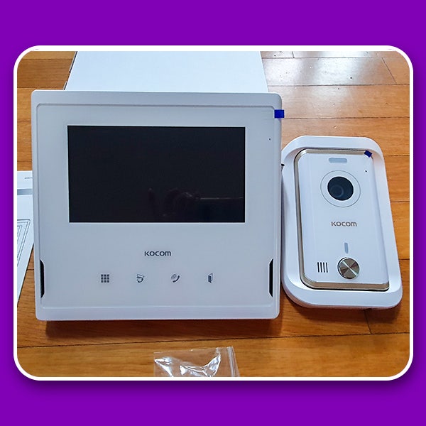 코콤 비디오폰 KCV-S701 인터폰 설치 및 구입 후기 : 네이버 블로그