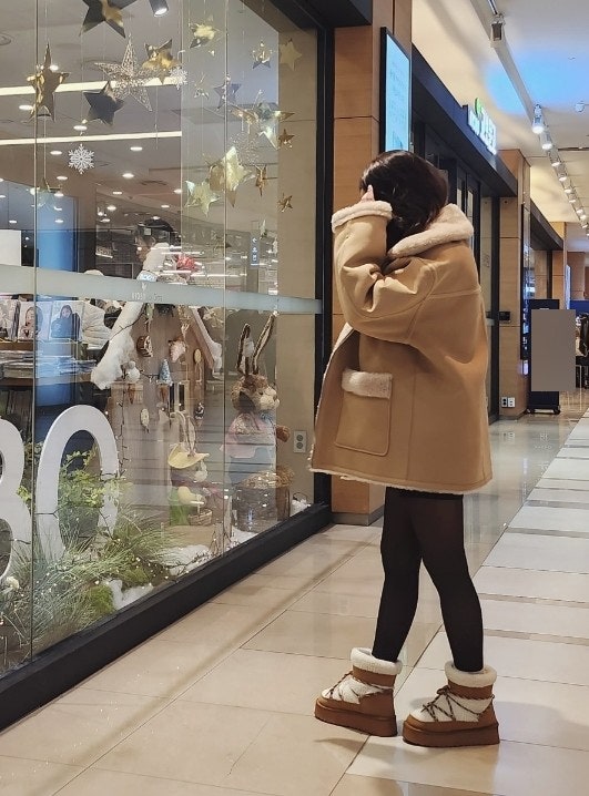 파사드패턴 램스울 리버시블 하프 무스탕 한 달 착용 후기 내돈내산 네이버 블로그