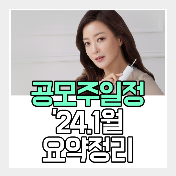 2024년 1월 공모주 일정 요약 정리 Ft 에이피알 이닉스 현대힘스 네이버 블로그