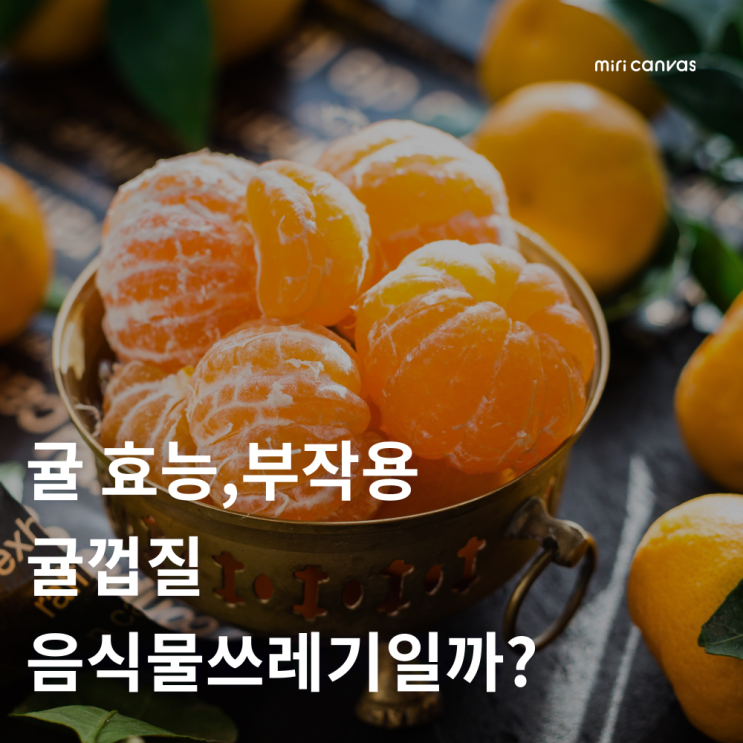 귤 효능 부작용 귤껍질 음식물 쓰레기일까 네이버 블로그
