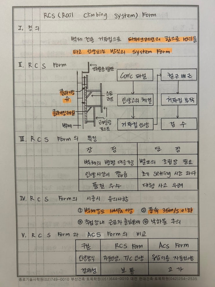 건축시공기술사 용어 서브노트_RCS form(rail climbing system) : 네이버 블로그