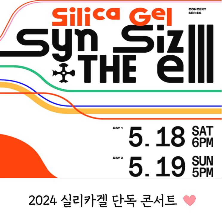 실리카겔 콘서트 Syn THE Size Ⅲ 티켓 예매, 좌석배치도, 일정 : 네이버 블로그