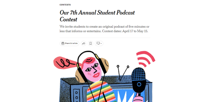 [소피아프렙] New York Times Contest : Our 7th Annual Student Podcast Contest ...