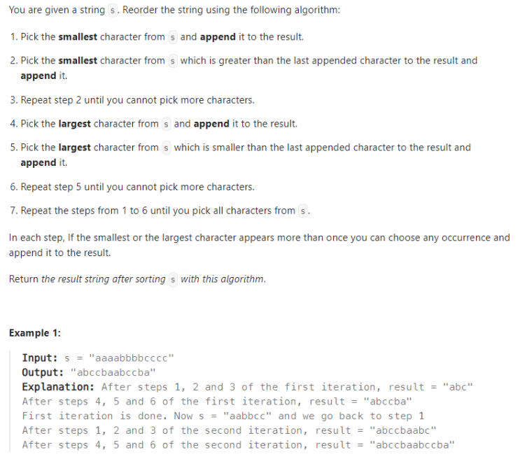 JAVA_LeetCode 1370_Increasing Decreasing String : 네이버 블로그